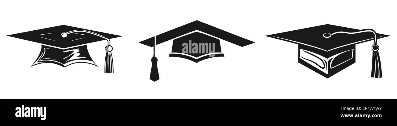 Graduation Logo set Template Design Elements. Vector illustration Stock ...