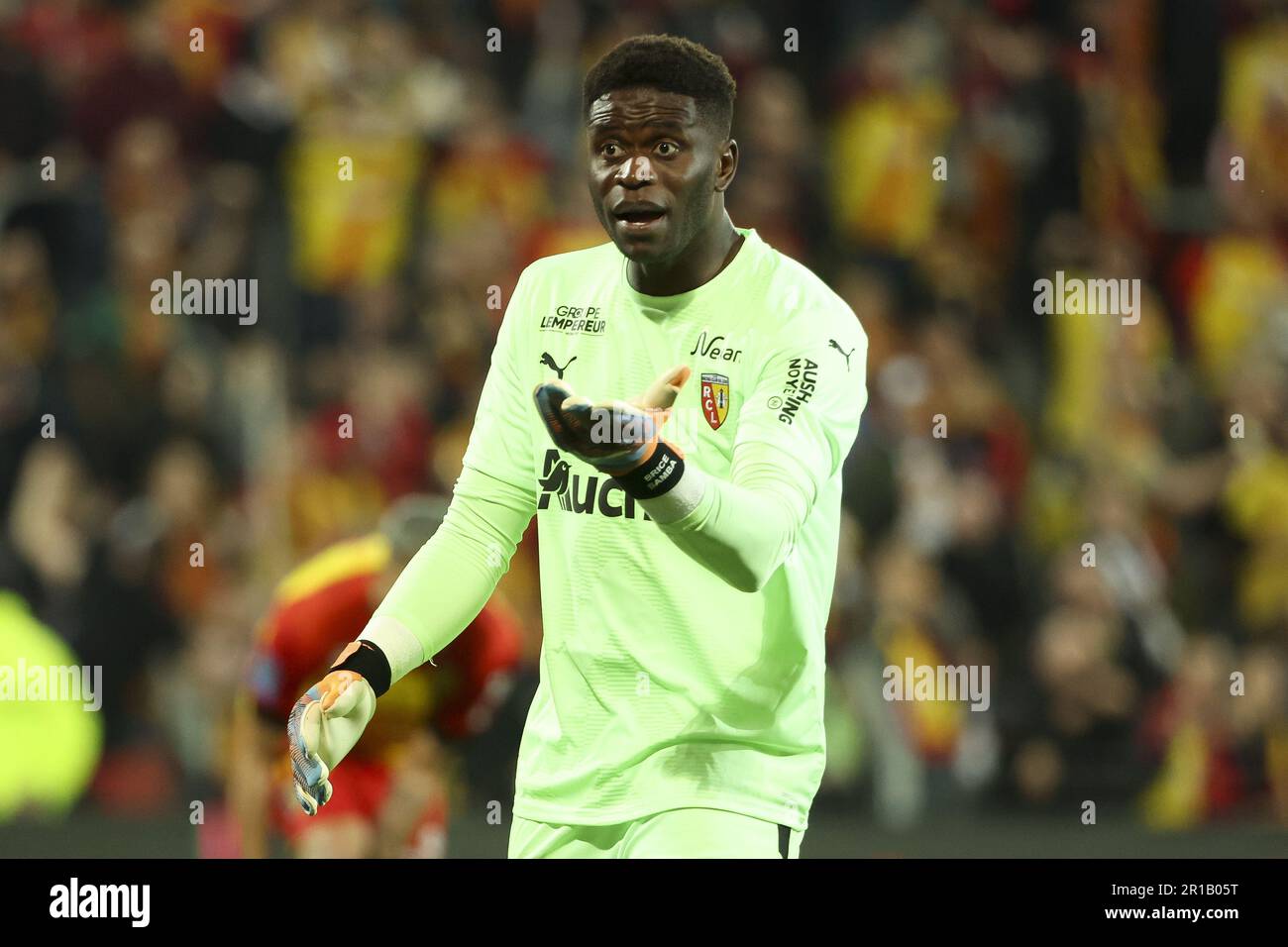 Lens goalkeeper Brice Samba during the French championship Ligue 1 ...