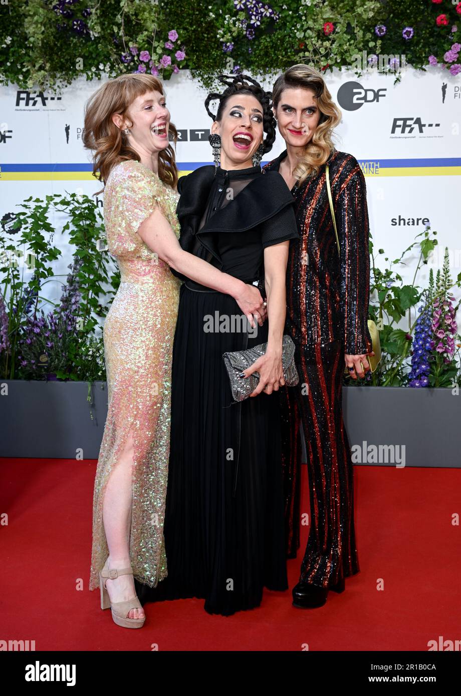 Berlin, Germany. 12th May, 2023. Sarah Bauerett (l-r), Carol Schuler ...