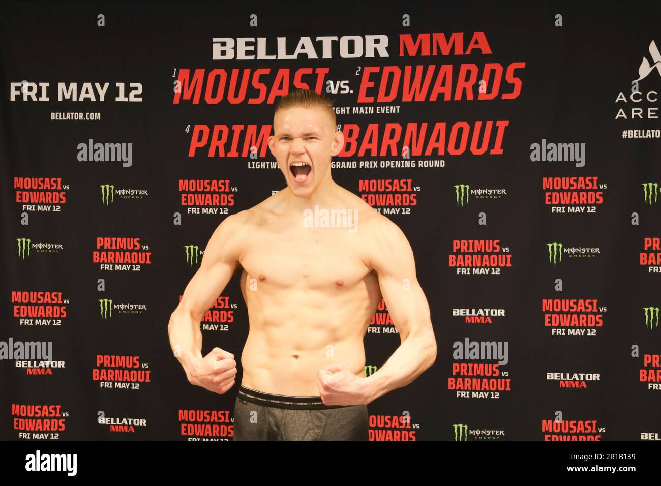 PARIS, FRANCE - MAY 11: Oliver Enkamp steps on the scale for the ...
