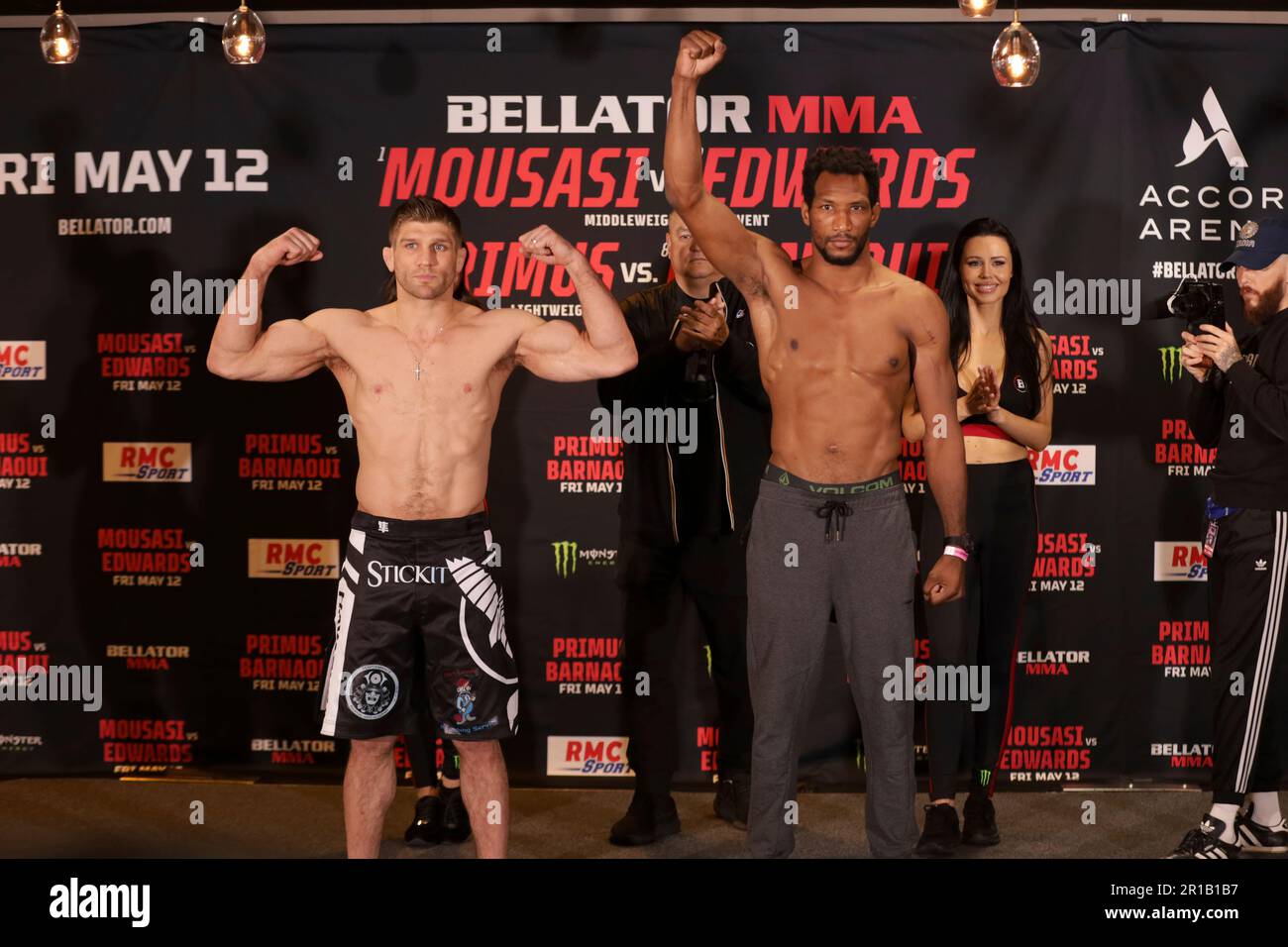 PARIS, FRANCE - MAY 11: (R-L) Brent Primus and Mansour Barnaoui pose ...