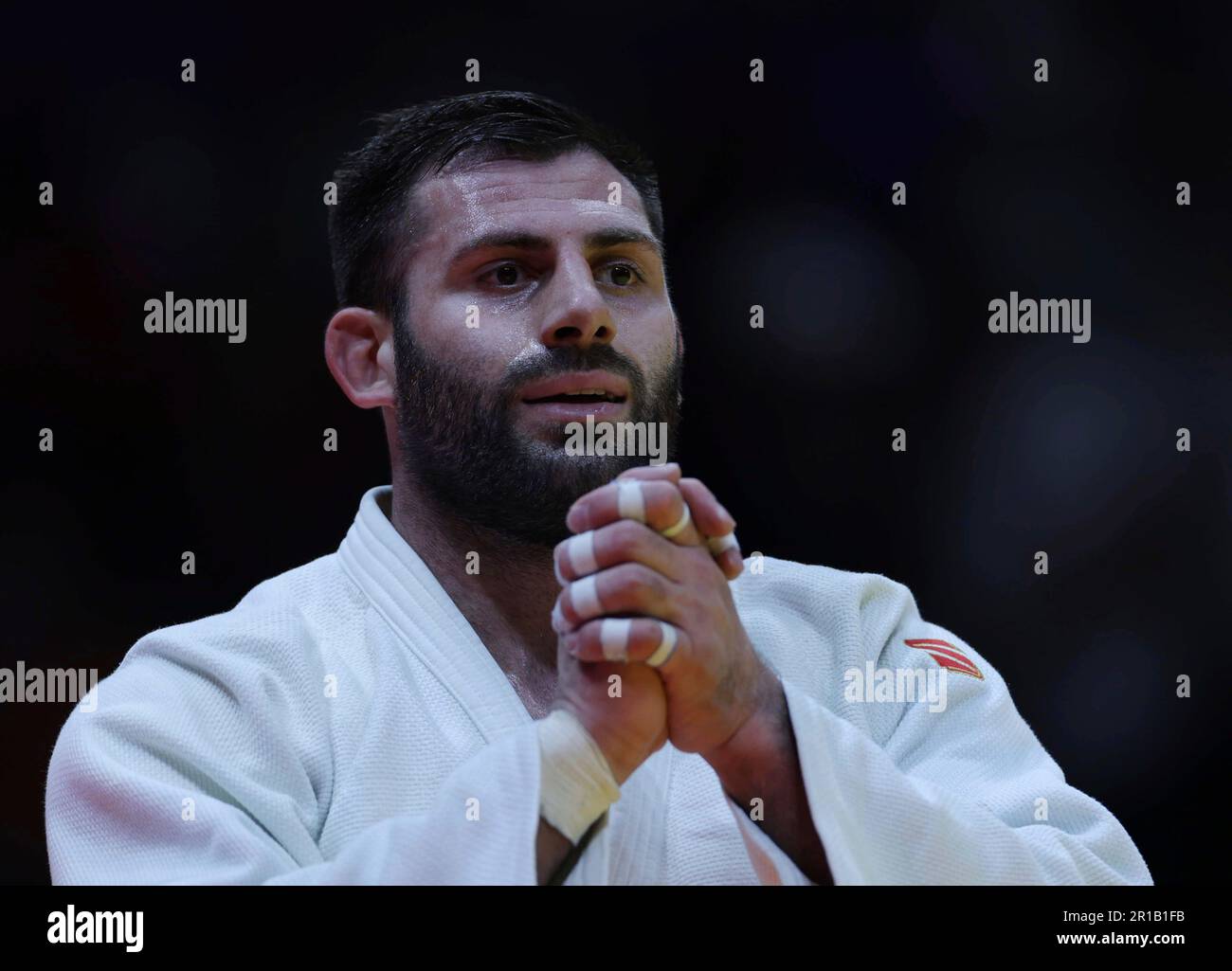 Arman ADAMIAN reacts after winning the final of Men(male)-100 kg g at ...