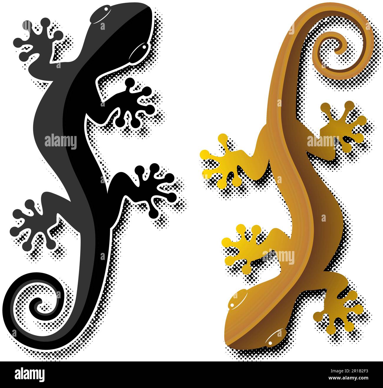 Lizard gecko silhouette in cartoon style. Vector tamplate for logo or ...