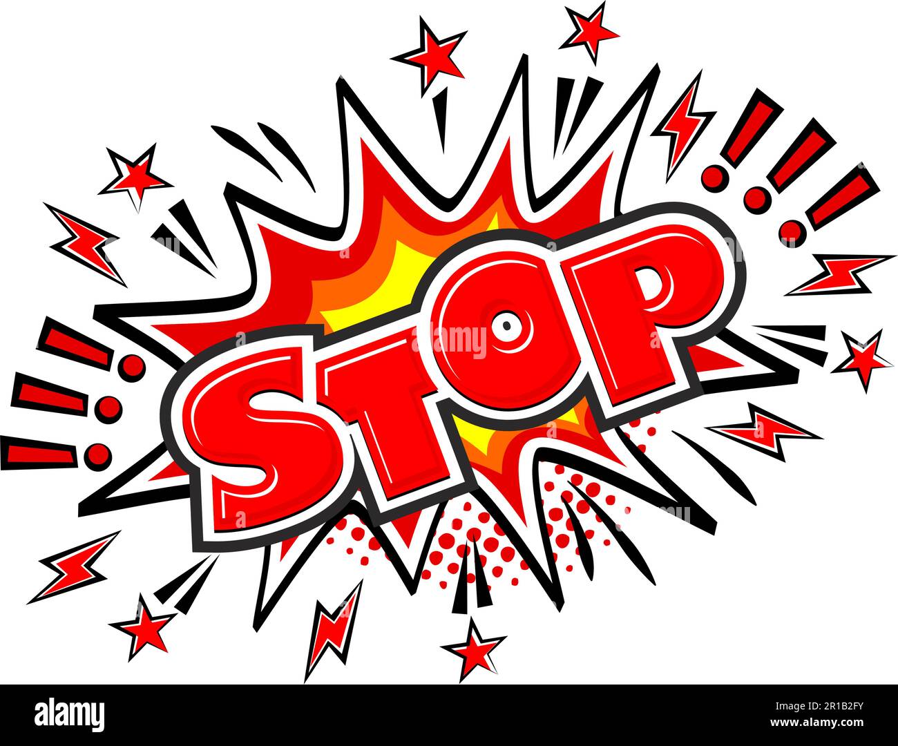 Stop word sketch explosion. Template comics speech bubble in Pop art ...
