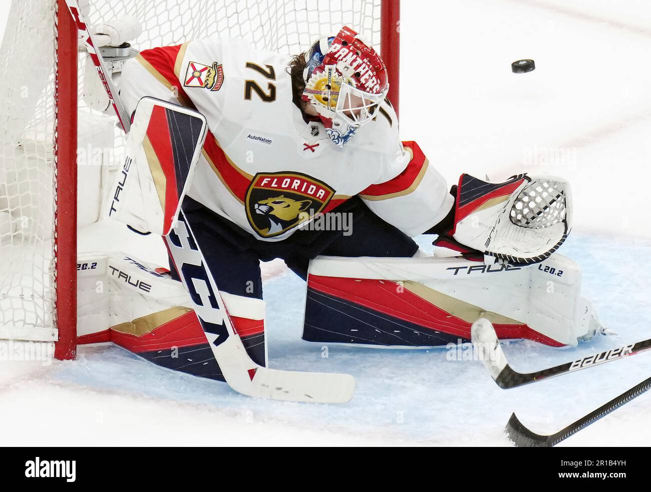 Florida Panthers goaltender Sergei Bobrovsky makes a save against the ...