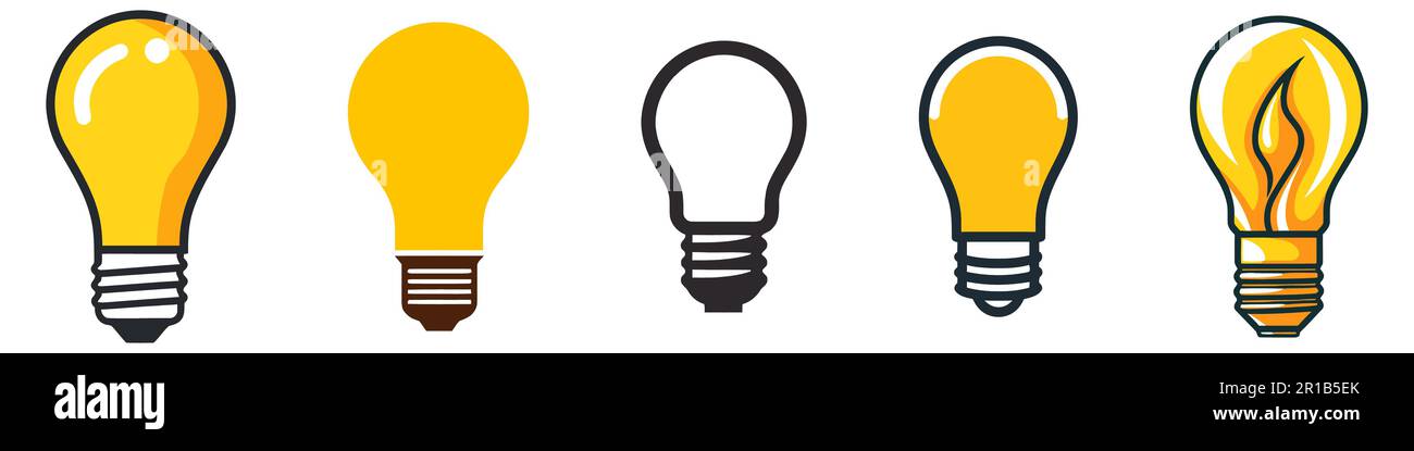 Simple Set of Light Bulb. Vector illustration Stock Vector Image & Art ...