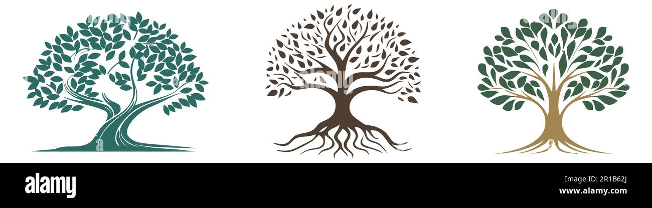 Set of logo tree. logo design vector illustration Stock Vector Image ...