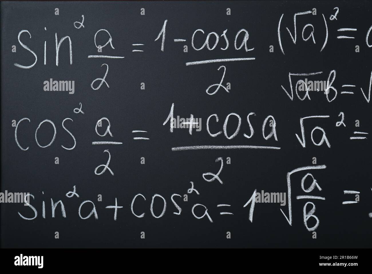 Mathematical formulas on blackboard hi-res stock photography and images ...