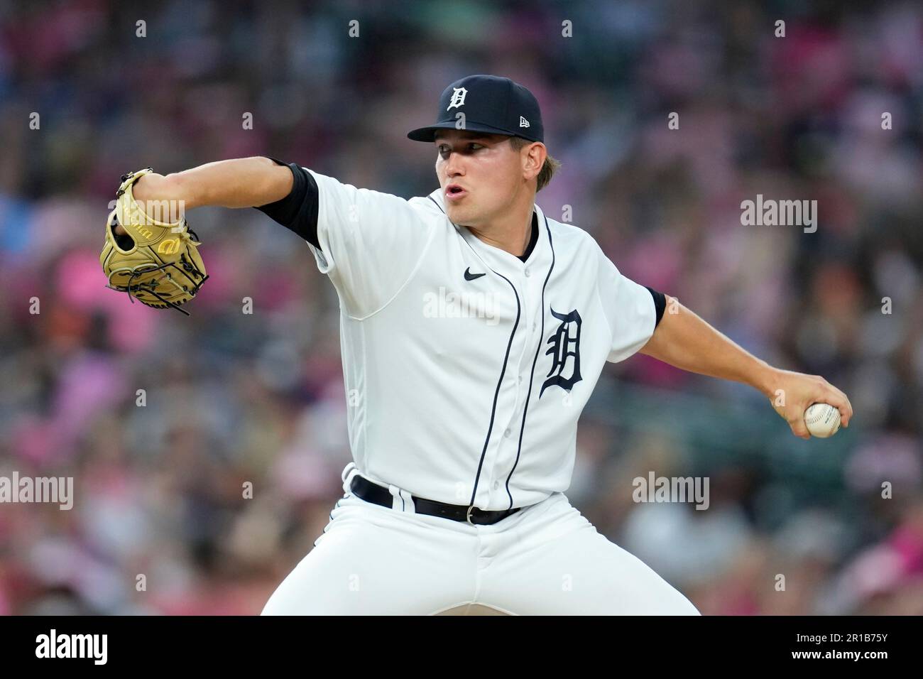 Detroit Tigers relief pitcher Tyler Holton (87) throws against the ...