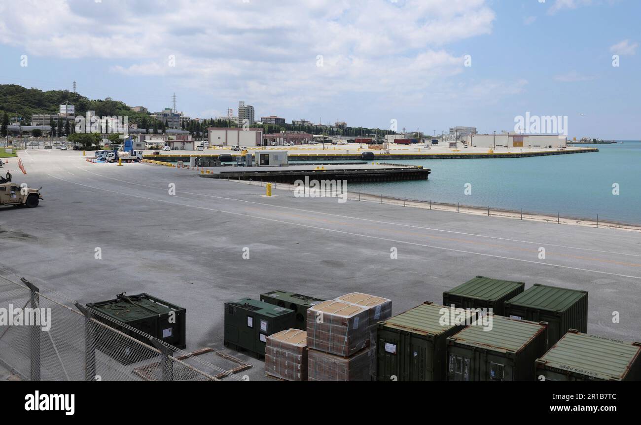 A picture shows Naha Port Facility in Naha City, Okinawa Prefecture on ...