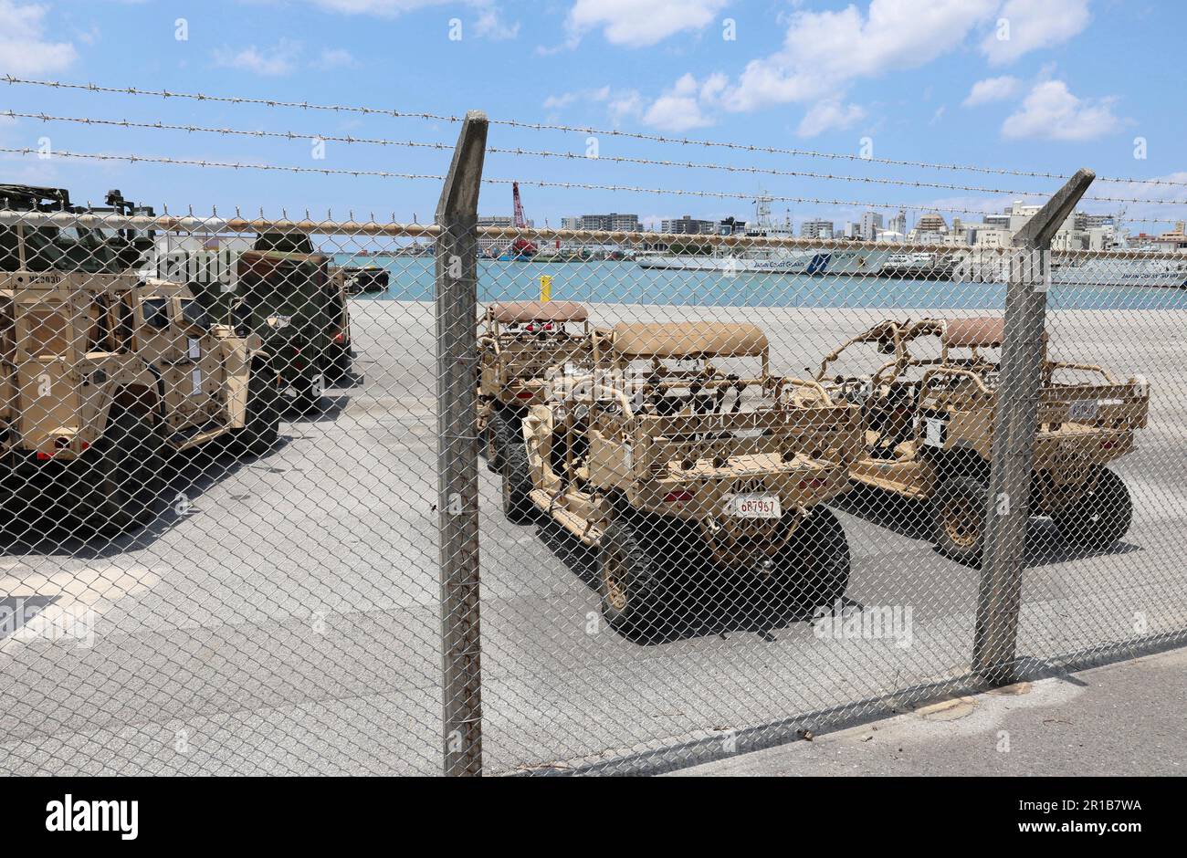 A picture shows Naha Port Facility in Naha City, Okinawa Prefecture on ...