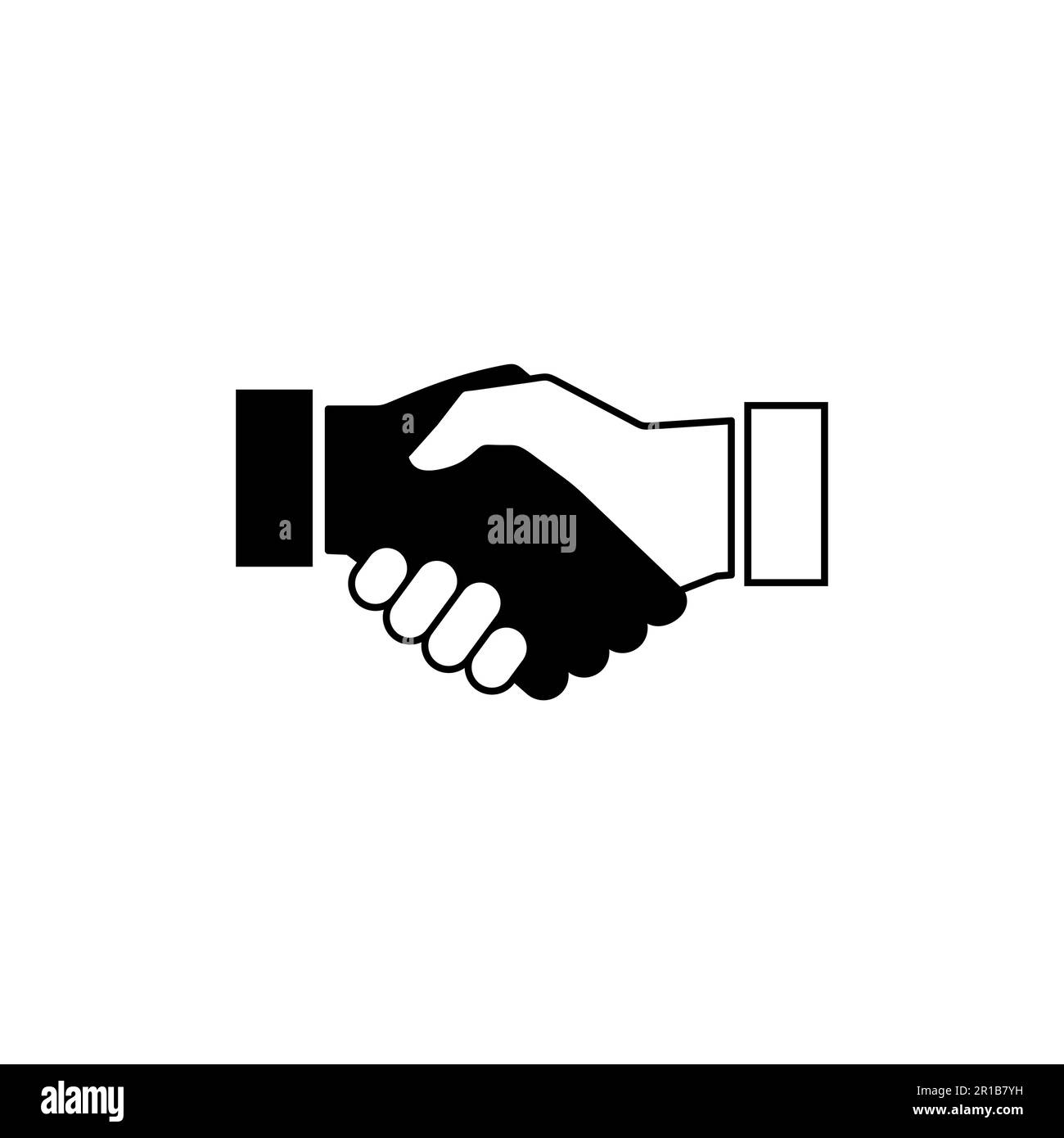 Handshake icon vector. business handshake. contact agreement Stock ...
