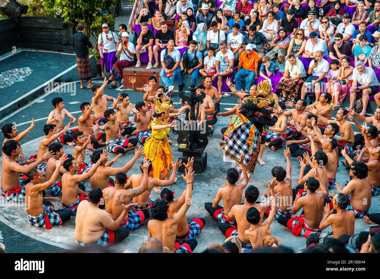 Traditional Balinese Kecak Dance in Uluwatu temple, Bali, Indonesia ...