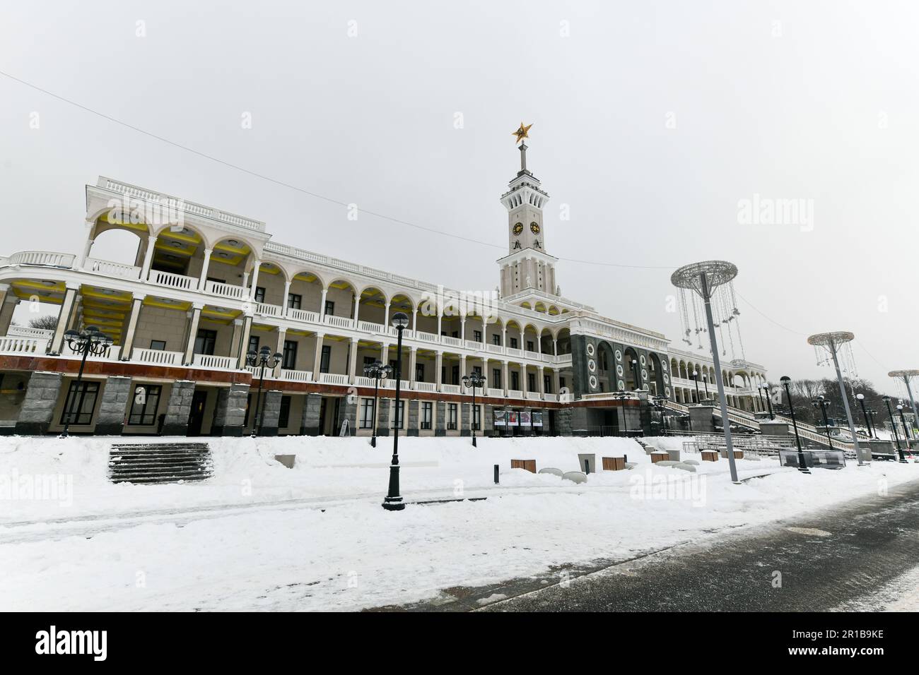 View on the Northern river terminal in Moscow, Russia. The terminal was ...