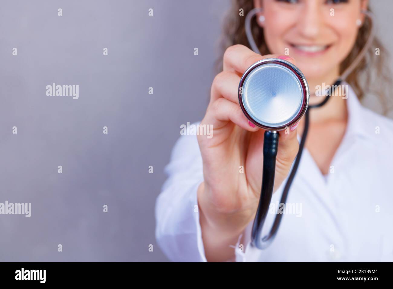 Female pretty doctor stethoscope listening hi-res stock photography and ...