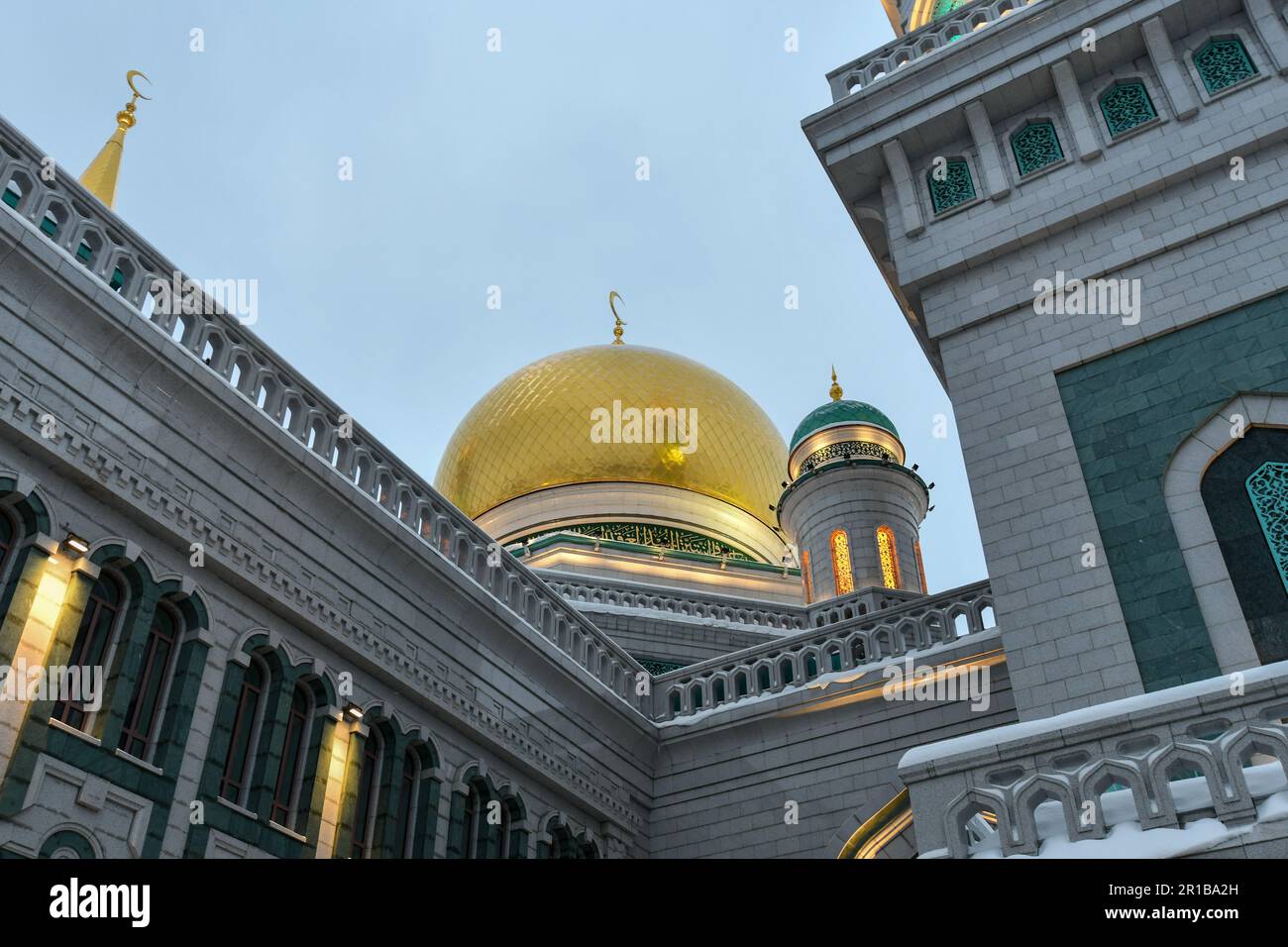 Cathedral mosque in Moscow, Russia. Islamic religious architecture ...