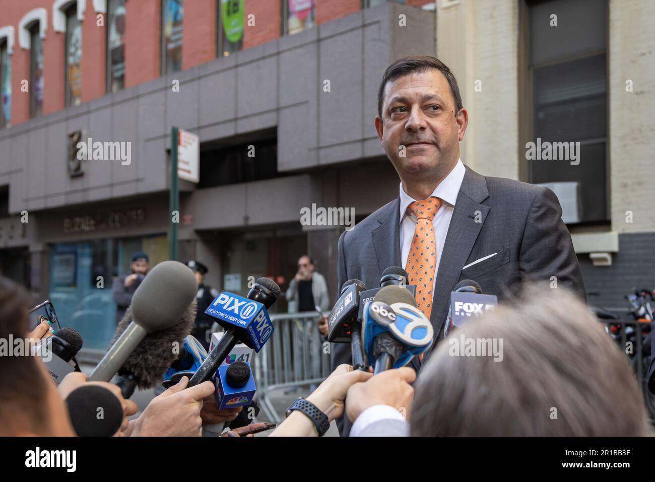 New Yor, New York, USA. 12th May, 2023. Thomas Kenniff, the lawyer for ...