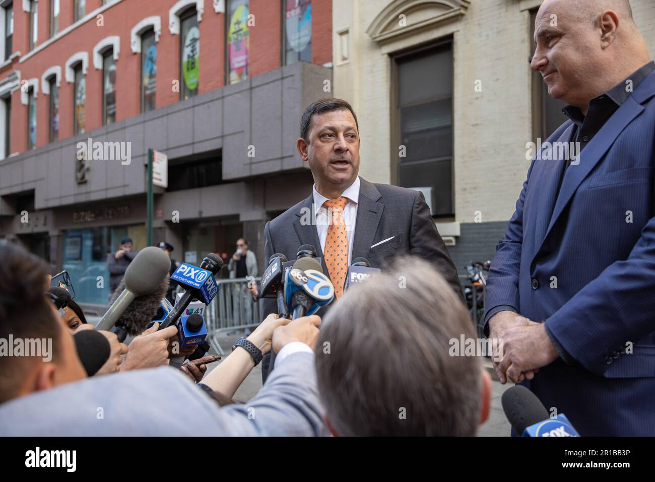 New Yor, New York, USA. 12th May, 2023. Thomas Kenniff, the lawyer for ...