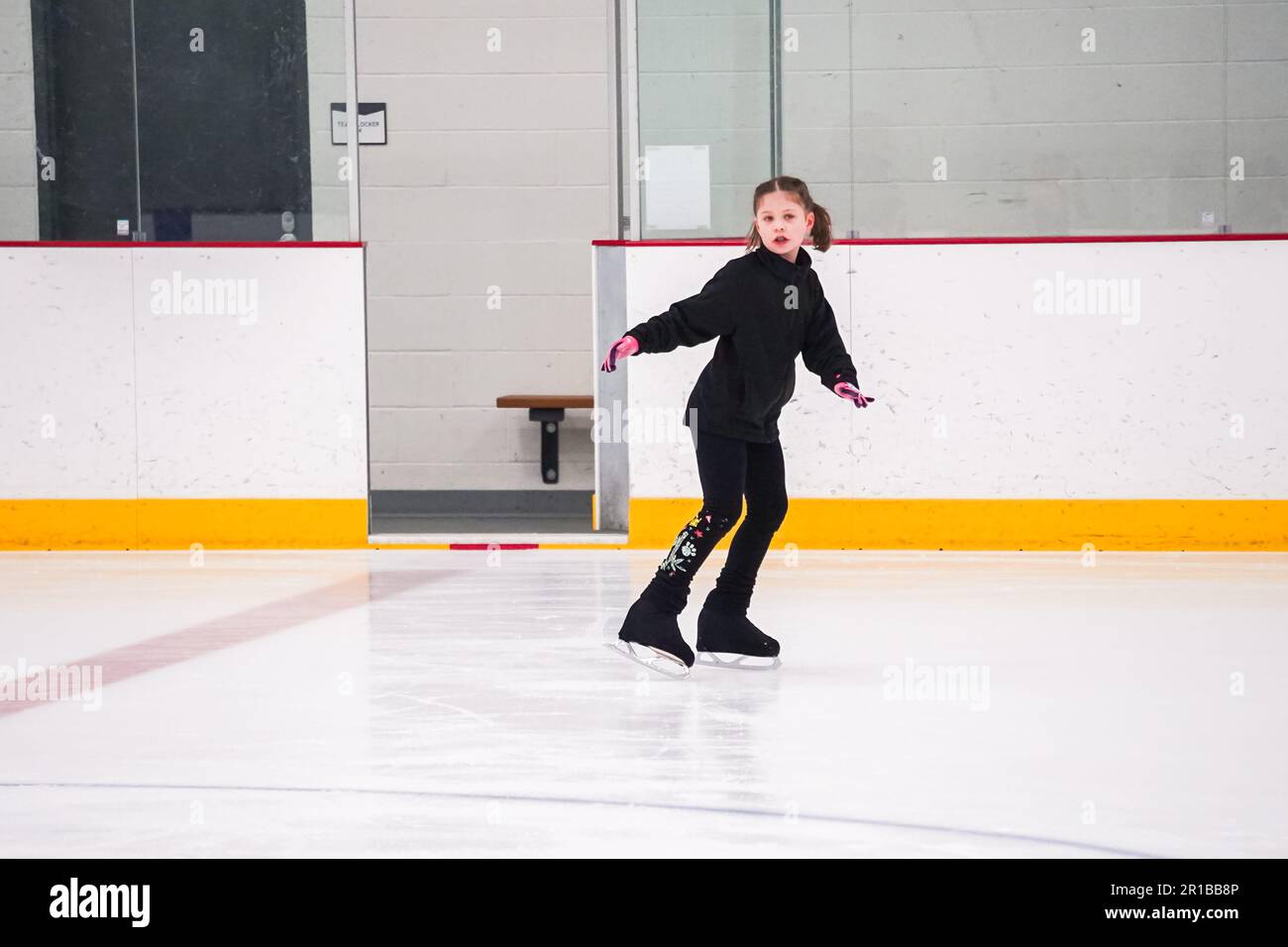 Figure skating practice Stock Photo - Alamy