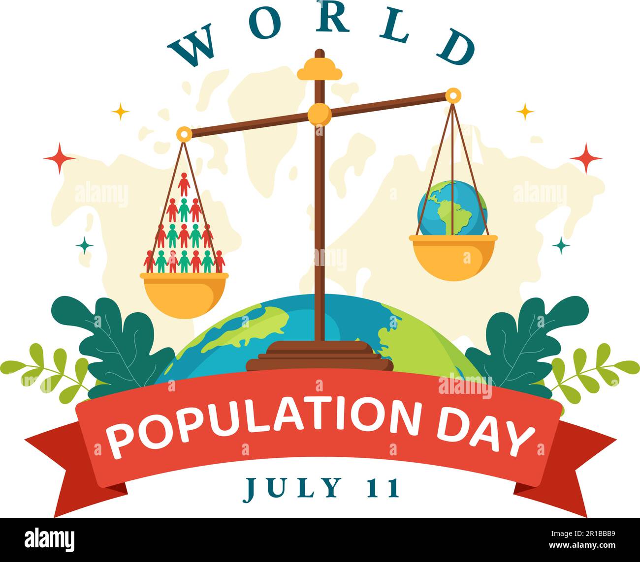 World Population Day Vector Illustration on 11th July To Raise ...