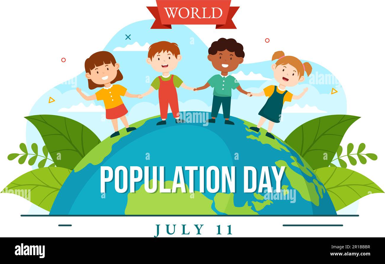 World Population Day Vector Illustration on 11th July To Raise ...