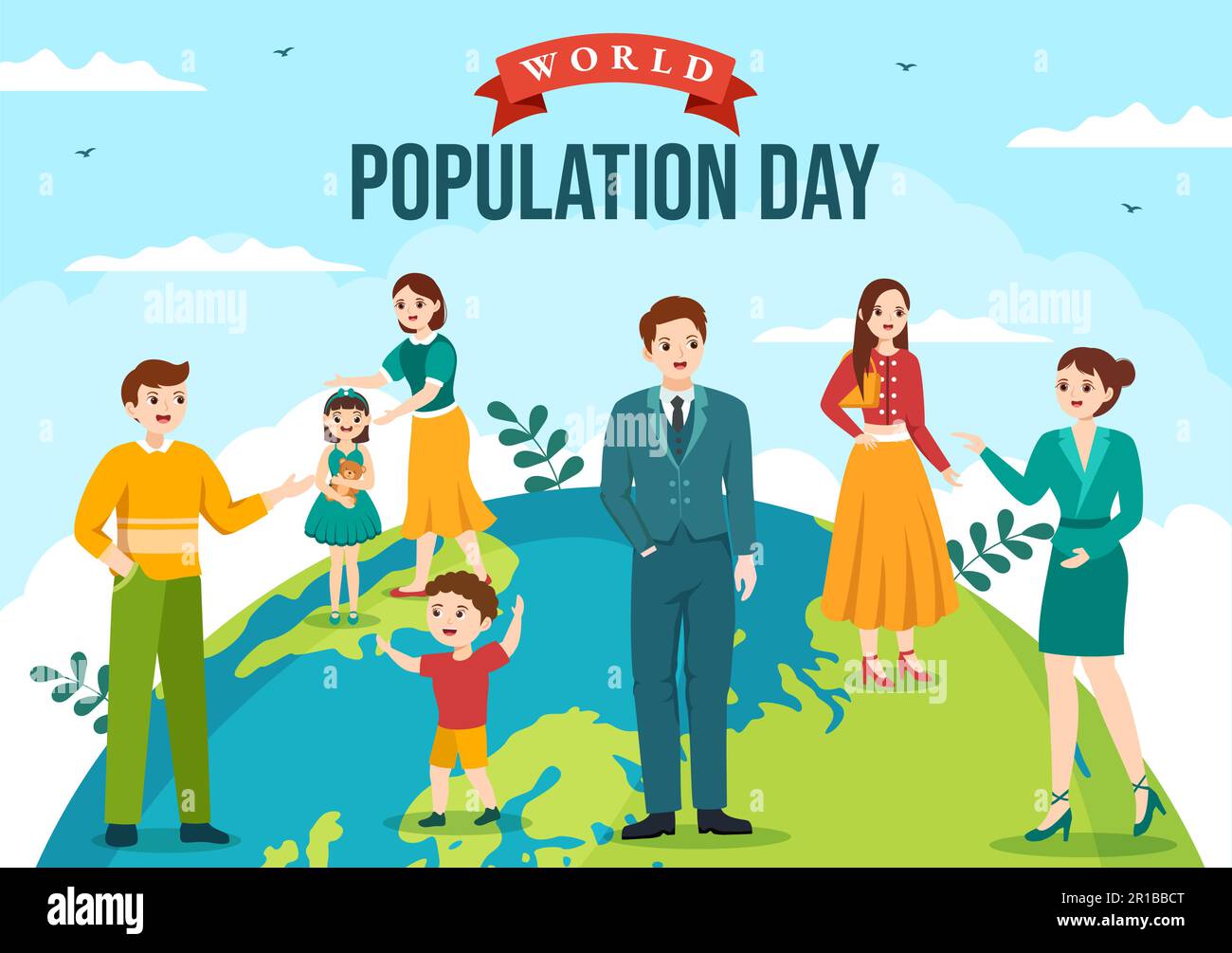 World Population Day Vector Illustration on 11th July To Raise ...