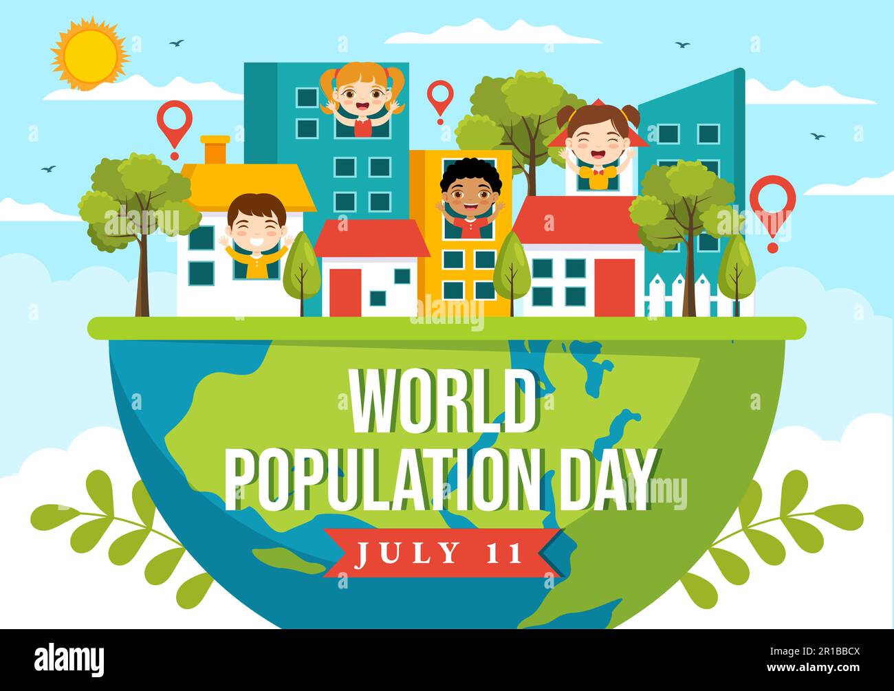 World Population Day Vector Illustration on 11th July To Raise ...