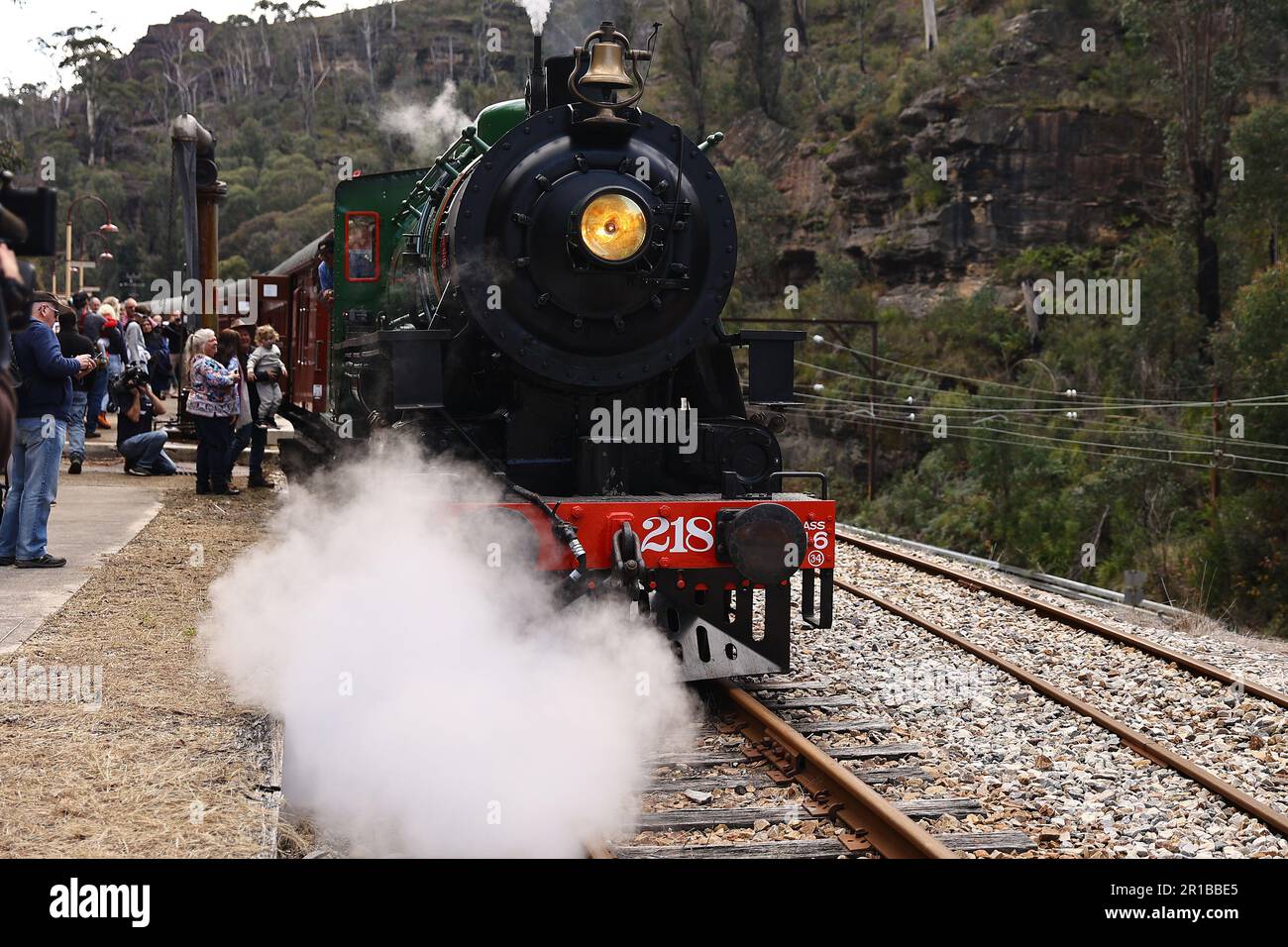A Locomotive 218A is seen during the reopening of the historic Zig Zag ...