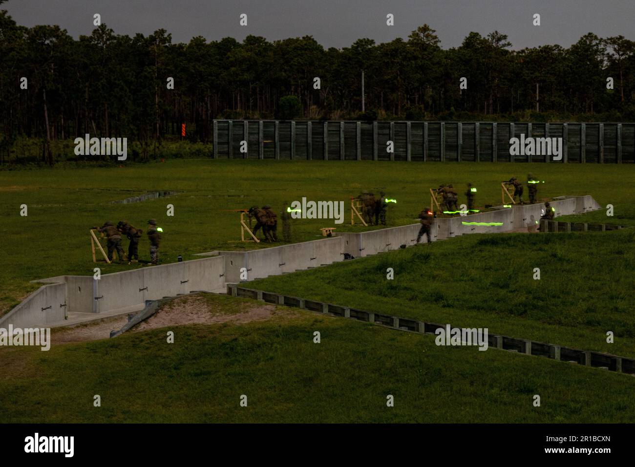 U.S. Marines with Marine Wing Support Squadron (MWSS) 271 shoot during ...