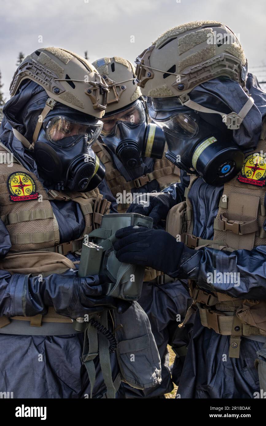 U.S. Marines with Headquarters Company, Chemical Biological Incident ...