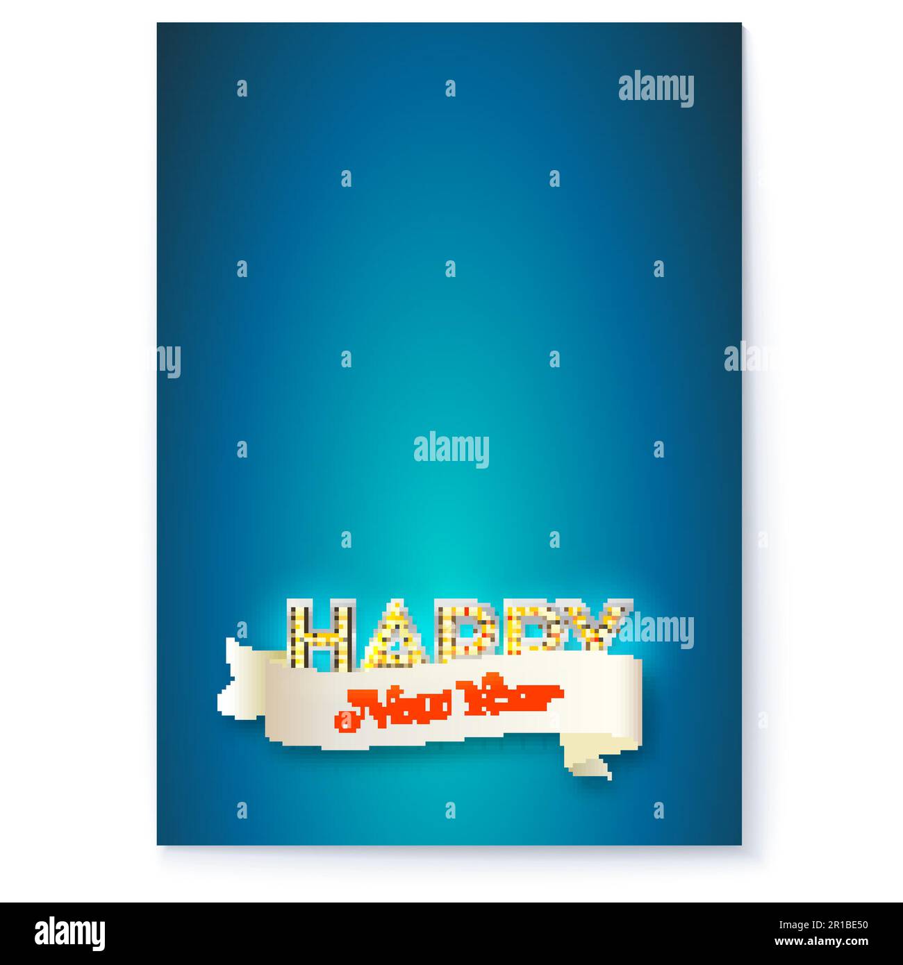 Happy New Year 2024. Minimalistic poster. Vintage banner and text with ...