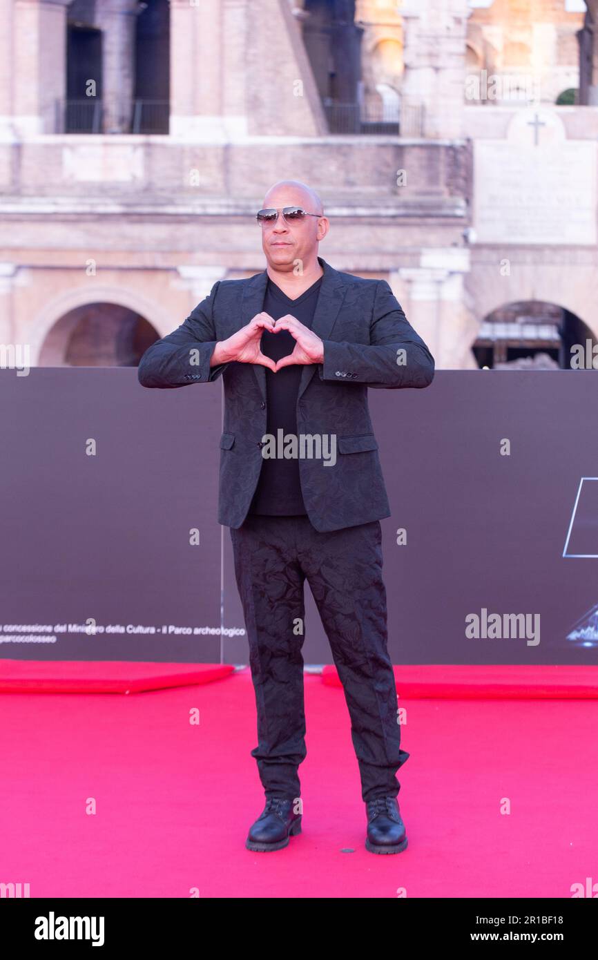 Rome, Italy. 12th May, 2023. Actor Vin Diesel attends the premiere of ...