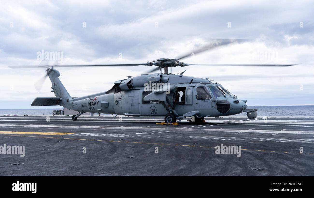 An MH-60S Knighthawk, attached to the "Tridents" of Helicopter Sea ...