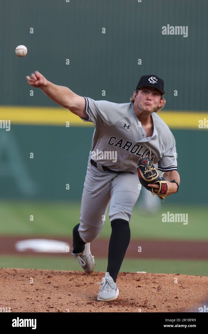 Home. 12th May, 2023. South Carolina pitcher Eli Jones #14 delivers a ...