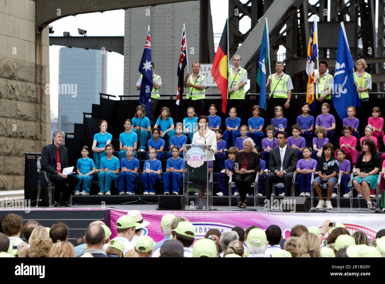 NSW governor, Professor Marie Bashir addresses the crowd at the ...