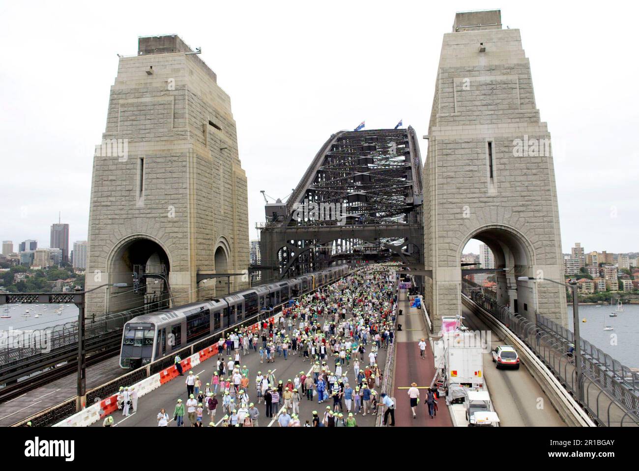 Australians Celebrating The 75th Anniversary Of Sydney Harbour Bridge
