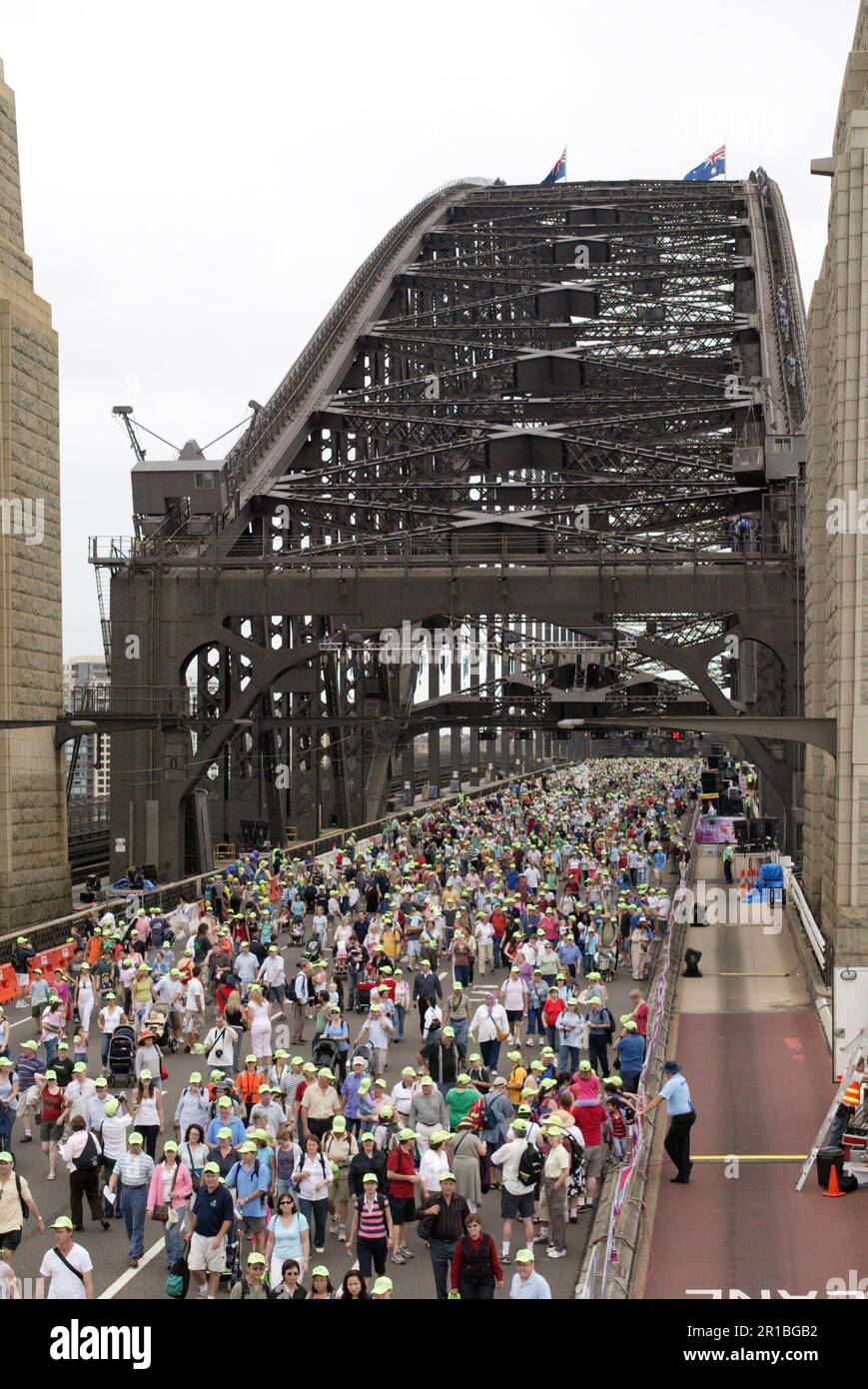 Australians Celebrating The 75th Anniversary Of Sydney Harbour Bridge
