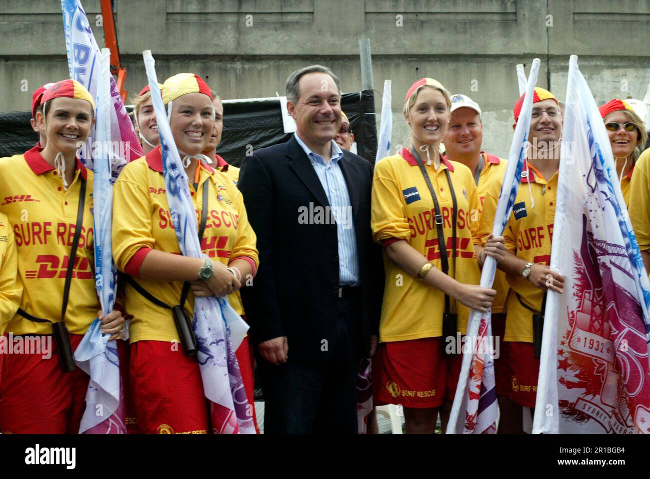 NSW Premier Morris Iemma with Surf Life Saving representatives at the ...