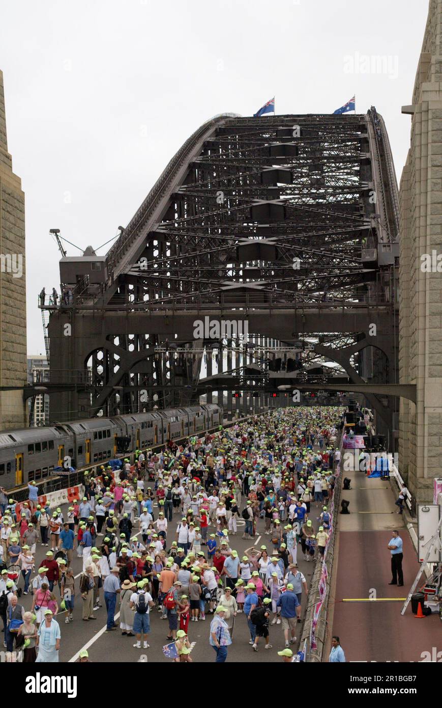 Australians Celebrating The 75th Anniversary Of Sydney Harbour Bridge