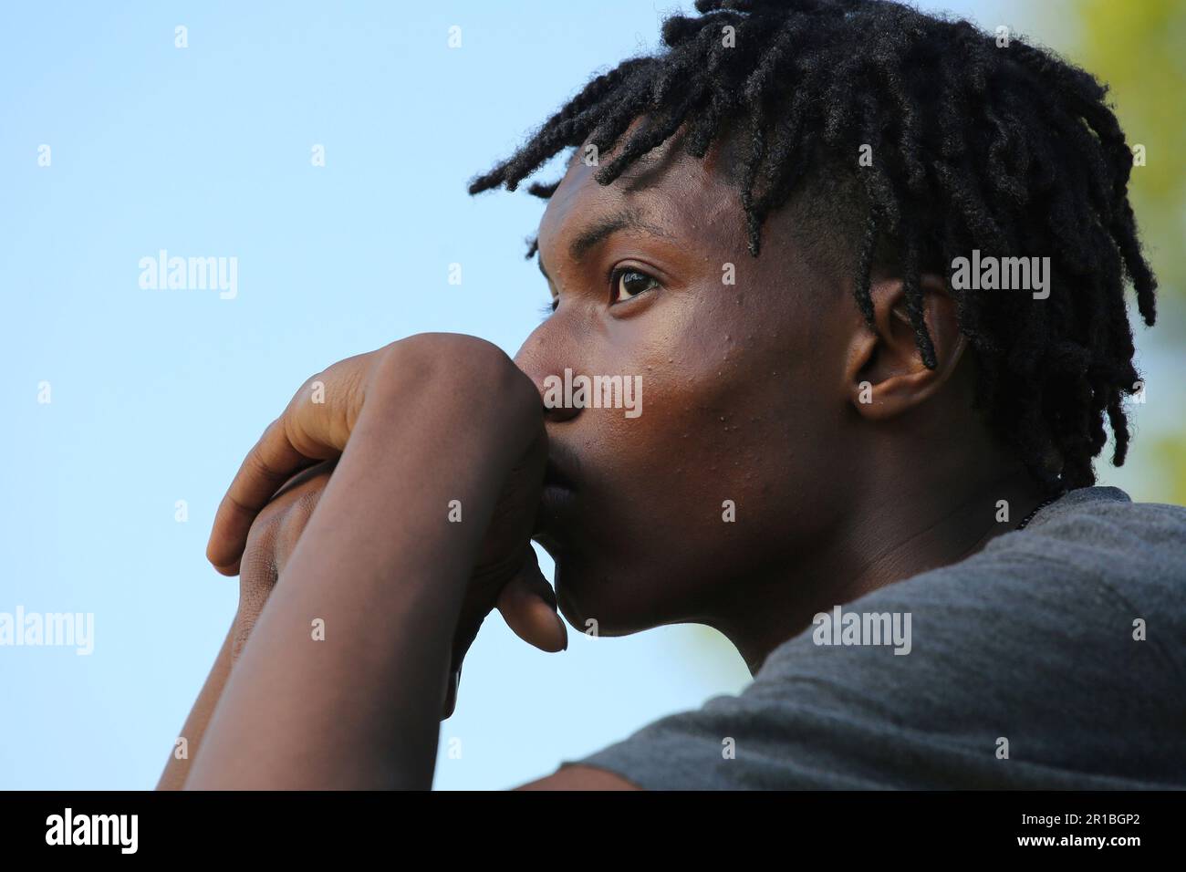 Jamari Shaw, 16, poses for a portrait in his East side neighborhood ...