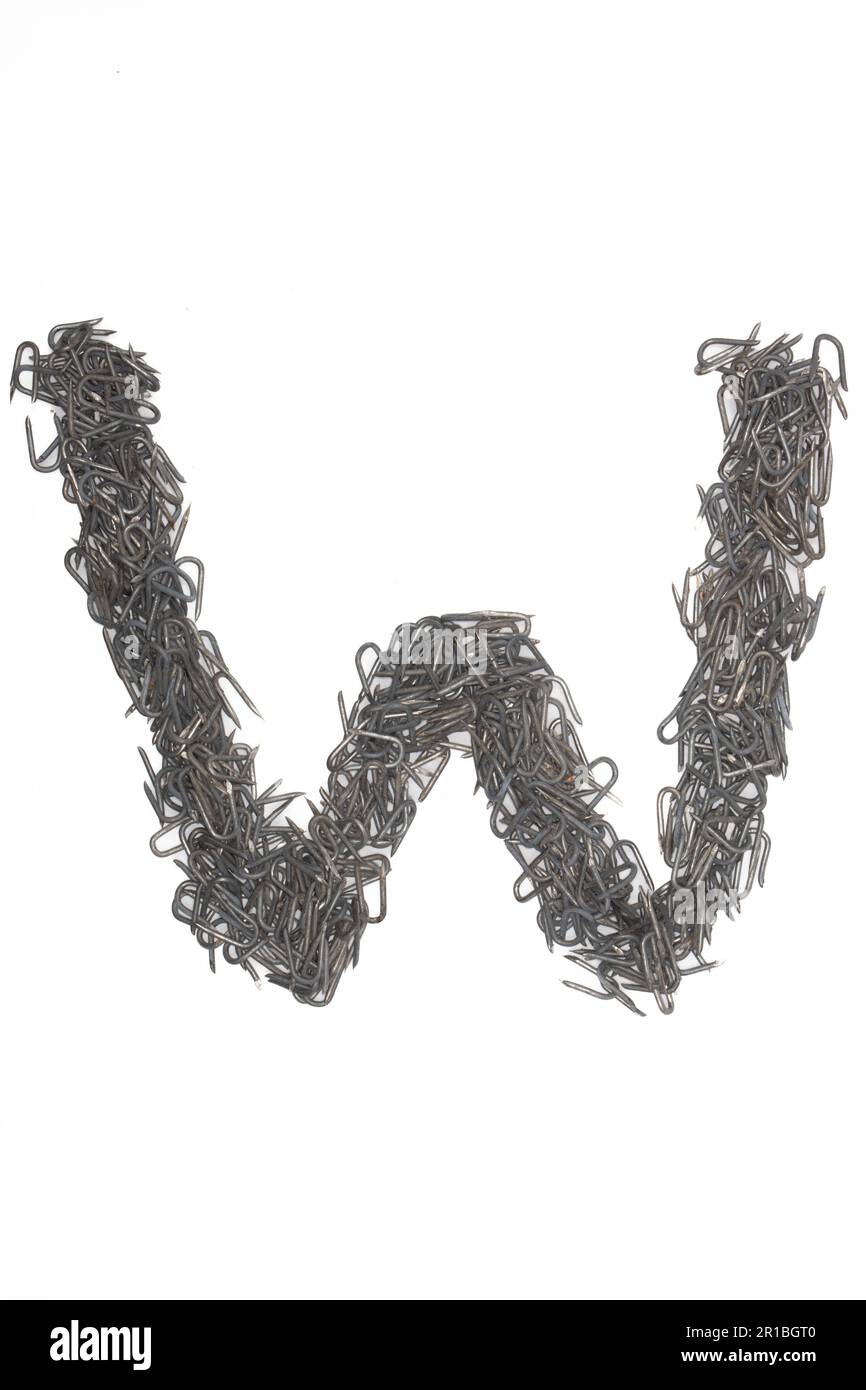 W typography font letter type hi-res stock photography and images - Alamy