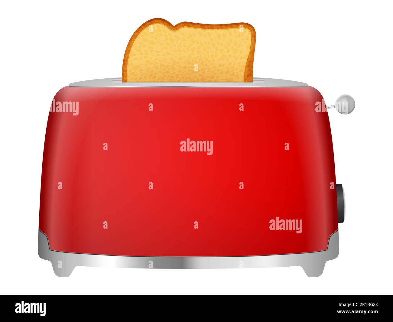 Toaster with bread on a white background. Vector illustration Stock ...