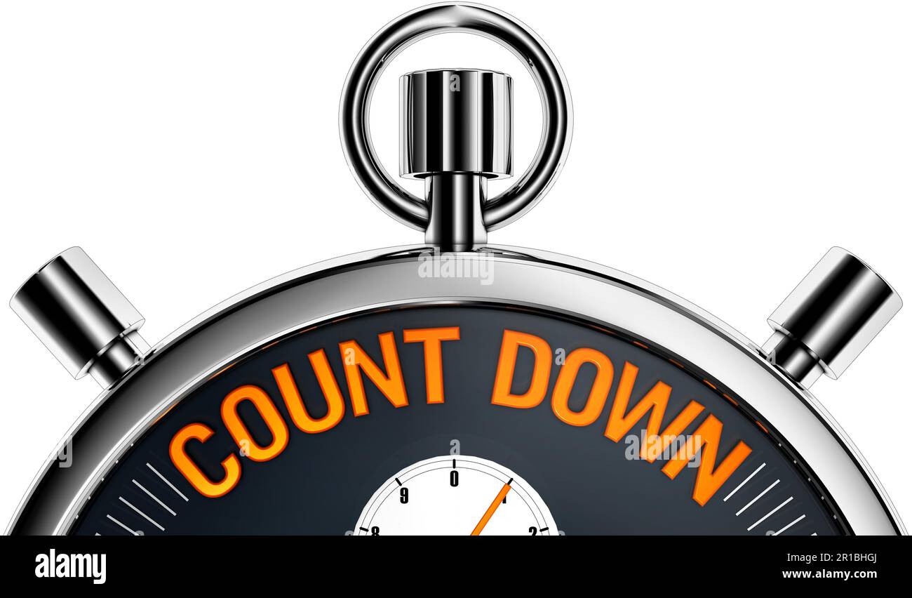 high resolution 3D rendering of a count down concept Stock Photo - Alamy