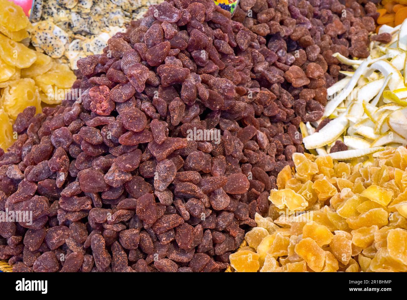 Dried fruits at a market Stock Photo - Alamy
