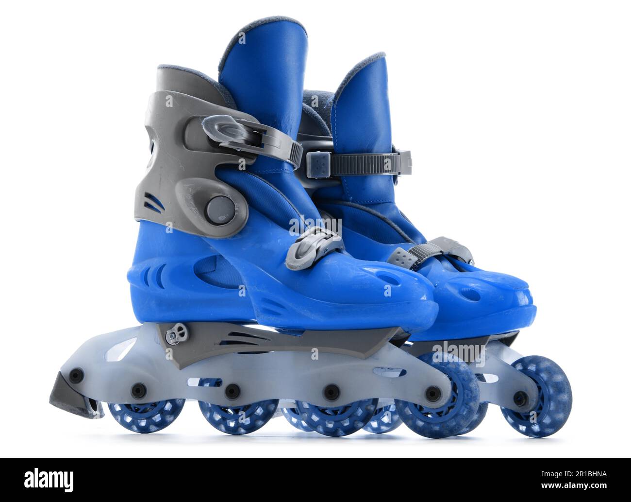 A pair of inline skates isolated on white background Stock Photo - Alamy