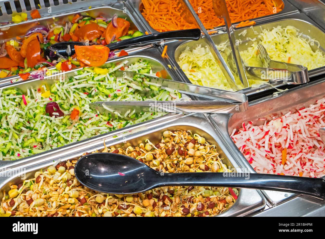 Salad buffet in a restaurant Stock Photo - Alamy