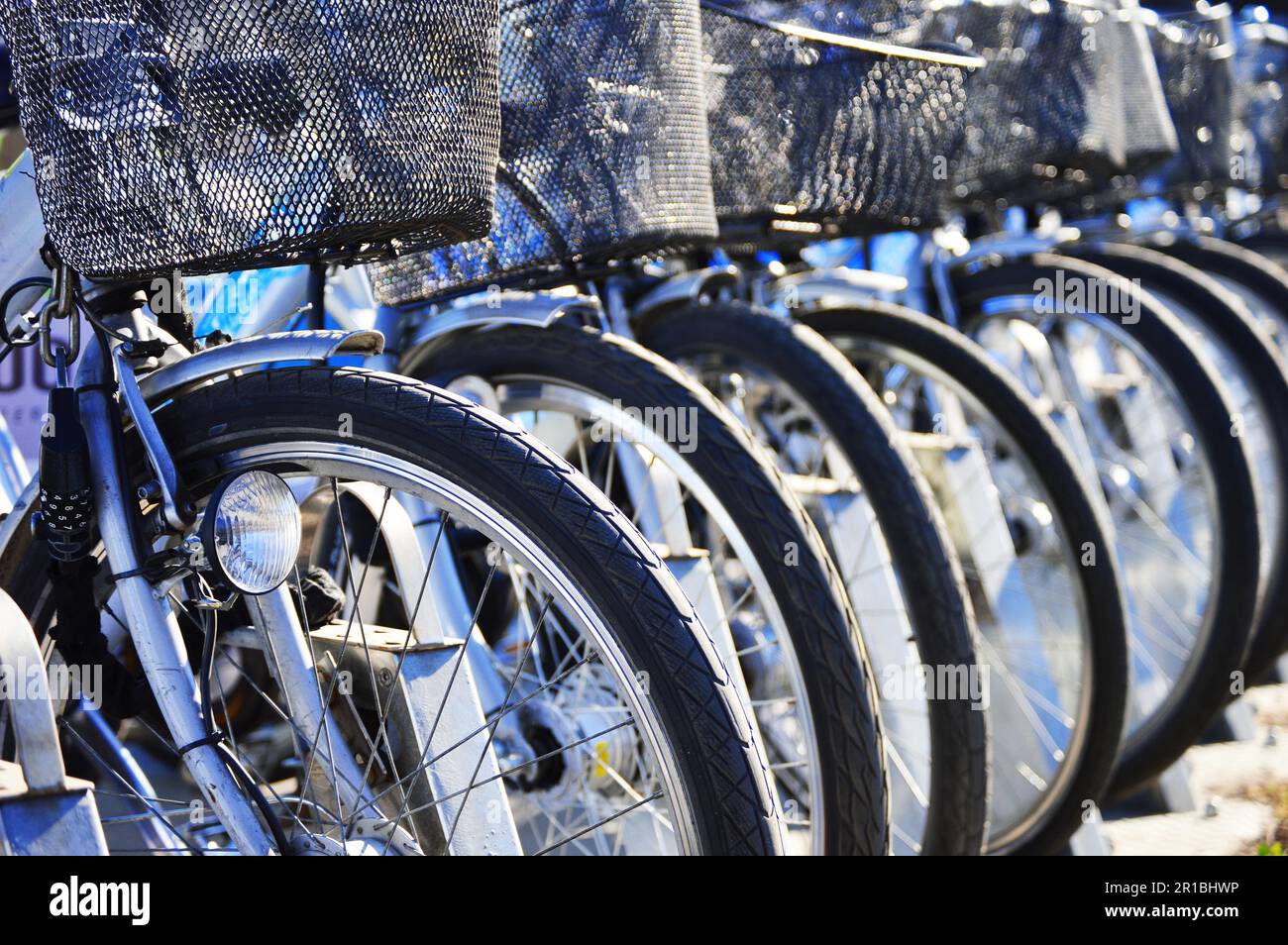 Public bicycle transportation system Stock Photo - Alamy