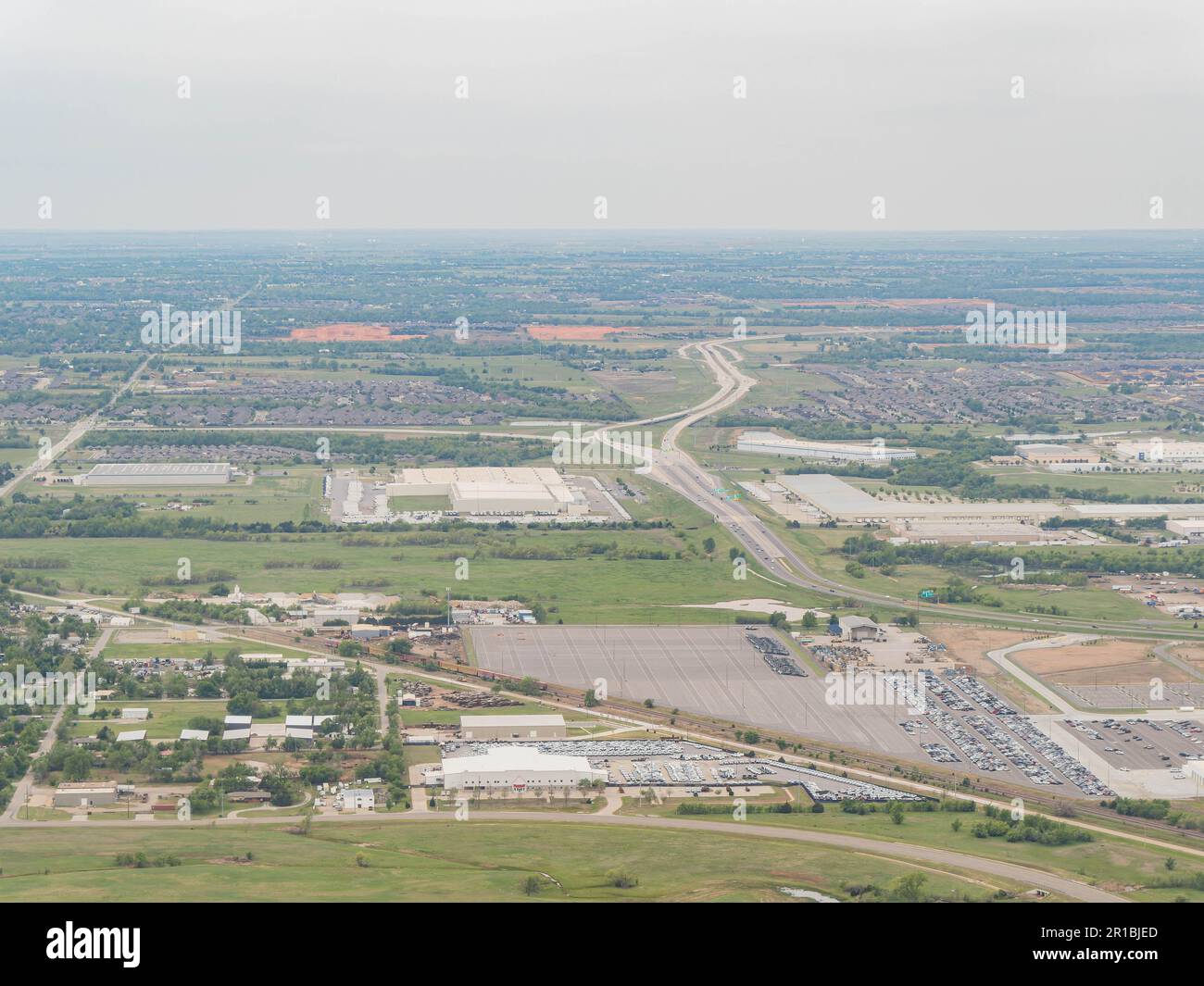 Aerial view of the Oklahoma cityscape at Oklahoma Stock Photo - Alamy