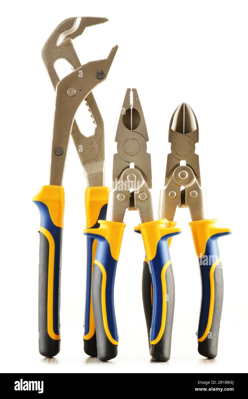 Tools isolated on white background Stock Photo - Alamy