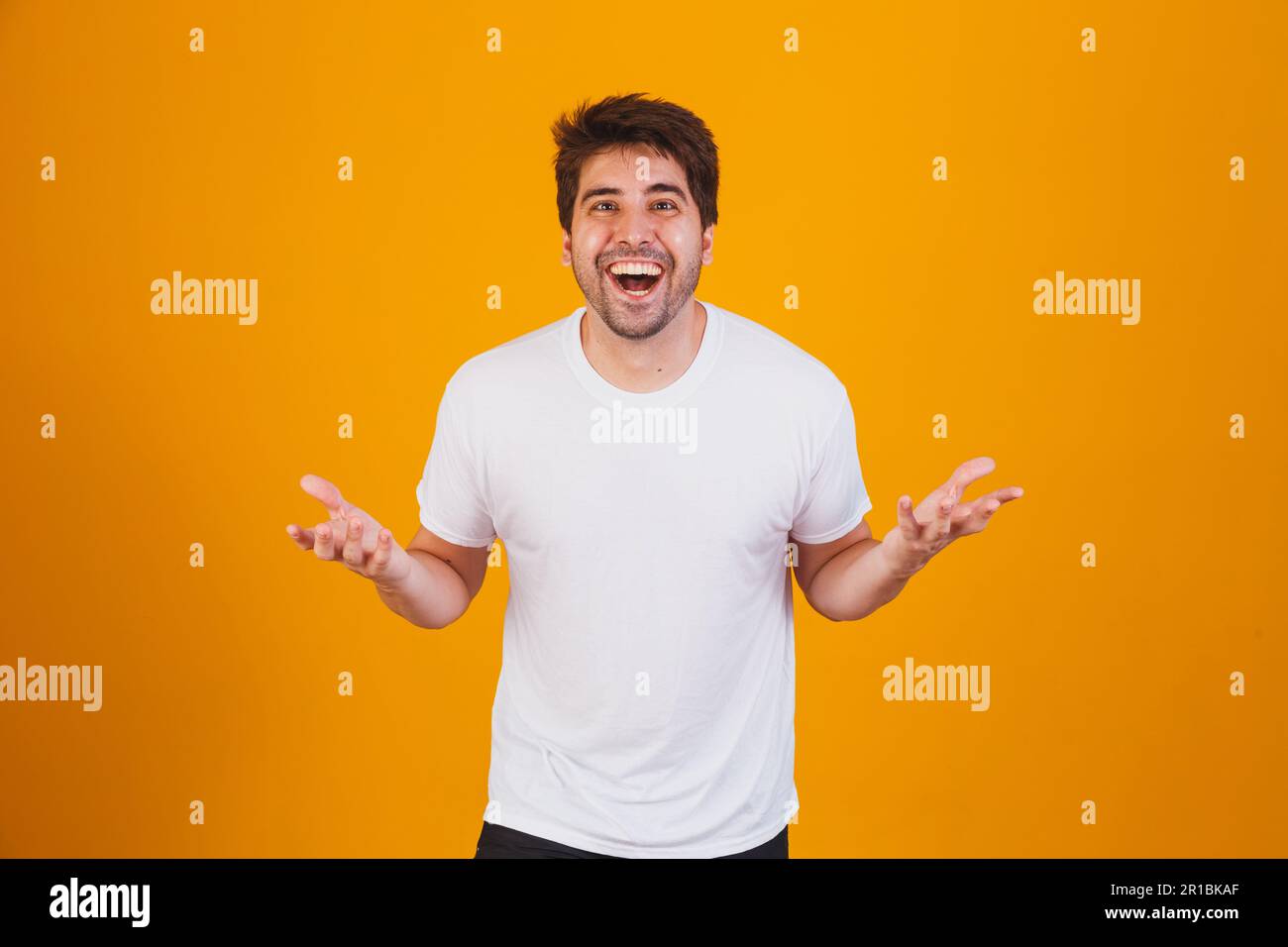expressive young man. Excited happy boy Stock Photo - Alamy